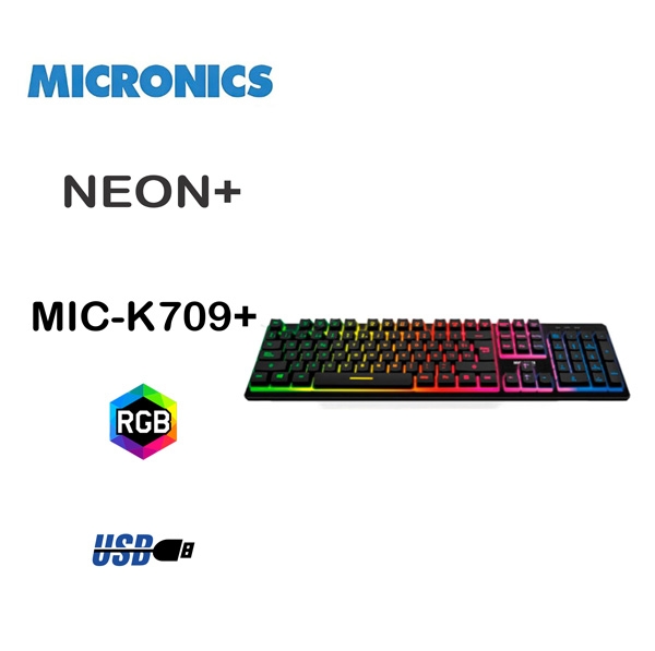 GAMER VISION E.I.R.L. - teclado gamer micronics neon usb led mic k709