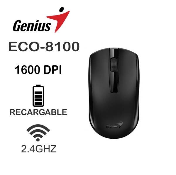 GAMER VISION E.I.R.L. - mouse inalambrico genius eco 8100 negro ...